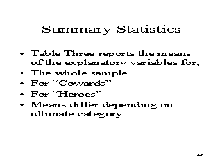 Summary Statistics
