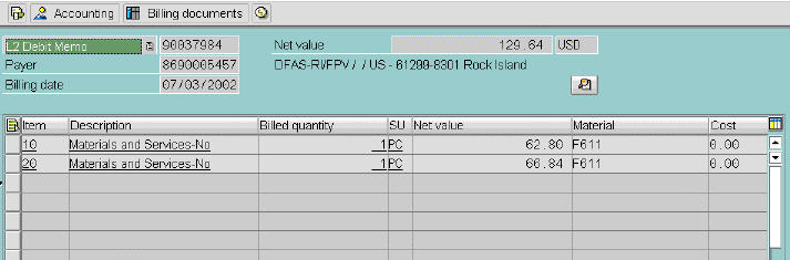 VF03 Display Billing Document