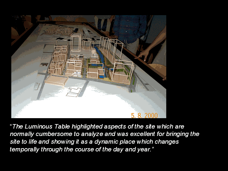 “The Luminous Table highlighted aspects of the site which are normally ...