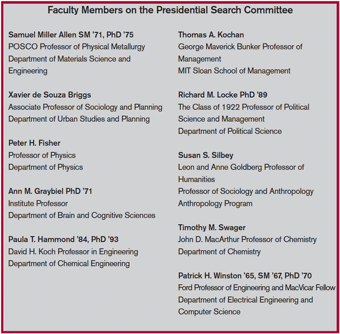 Faculty Search Committee Members