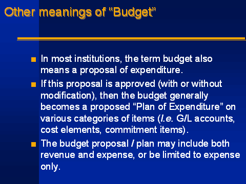 Other meanings of “Budget”