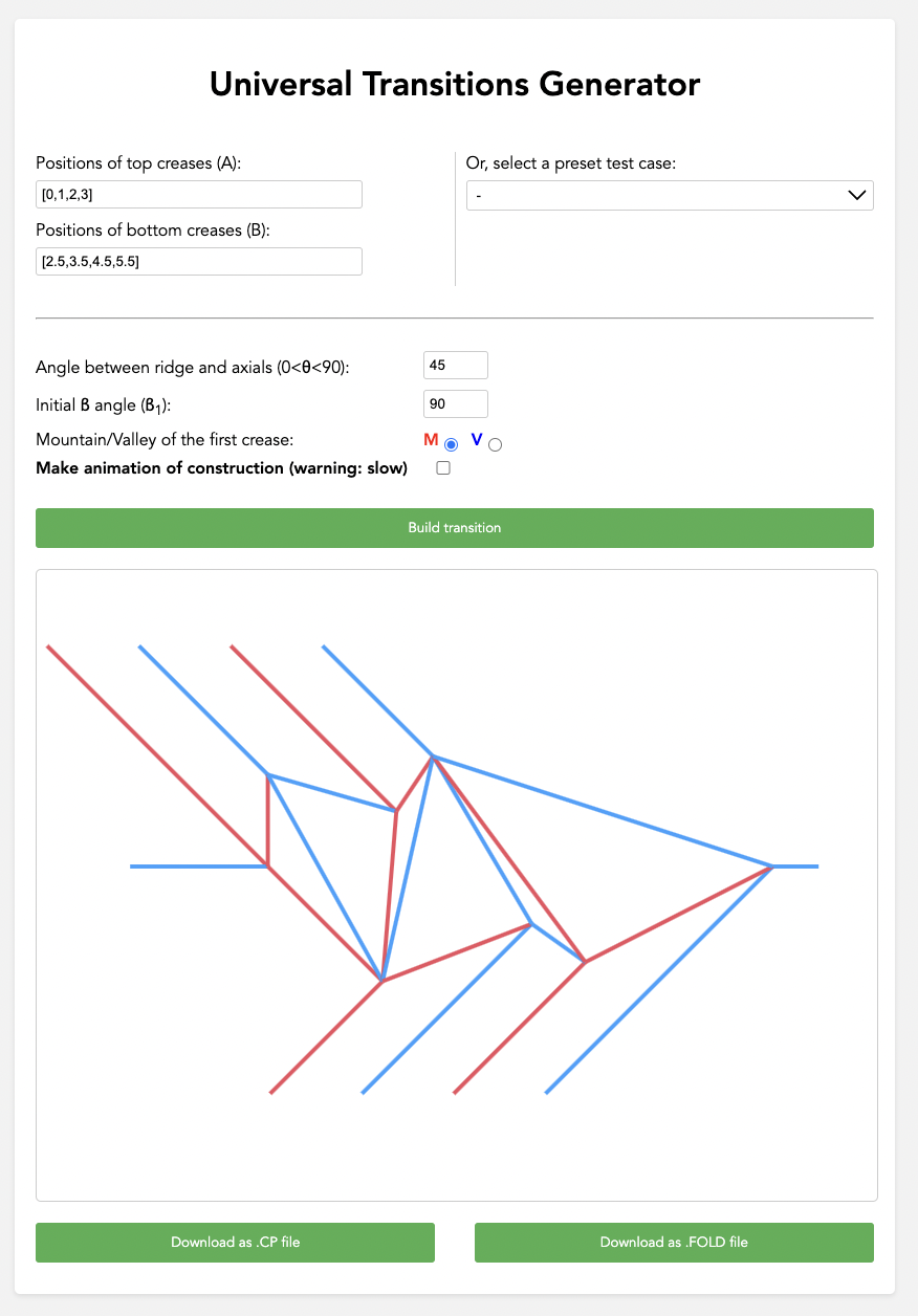 Universal Transition Generator